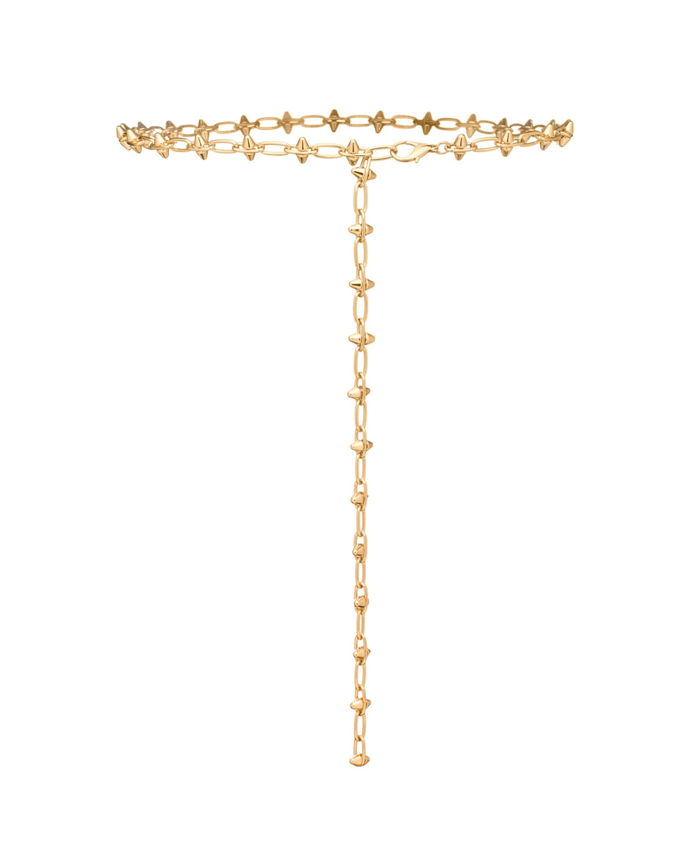 Cassie studded gold chain belt | Black & Brown London