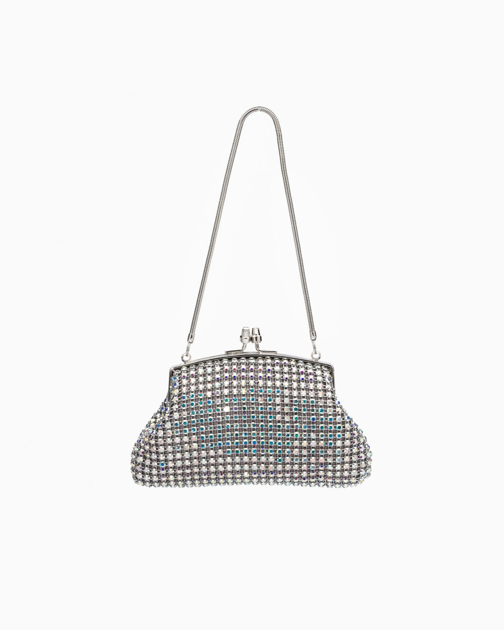 Emma mini crystal mesh bag | Black & Brown London