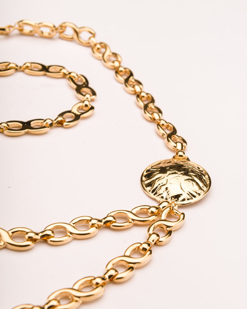 Eva draped gold chain belt | Black & Brown London