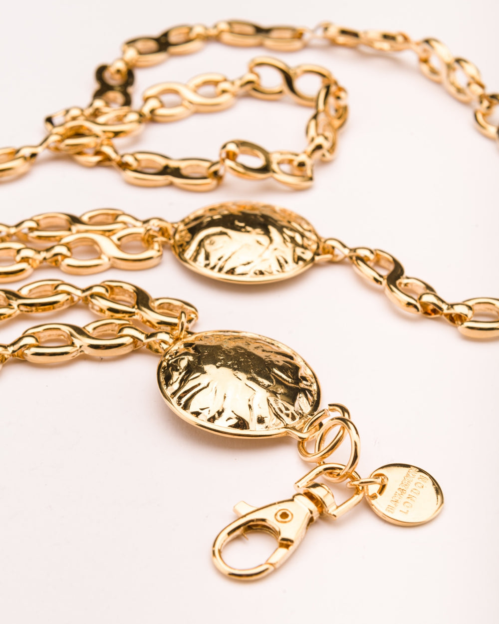 Eva draped gold chain belt | Black & Brown London